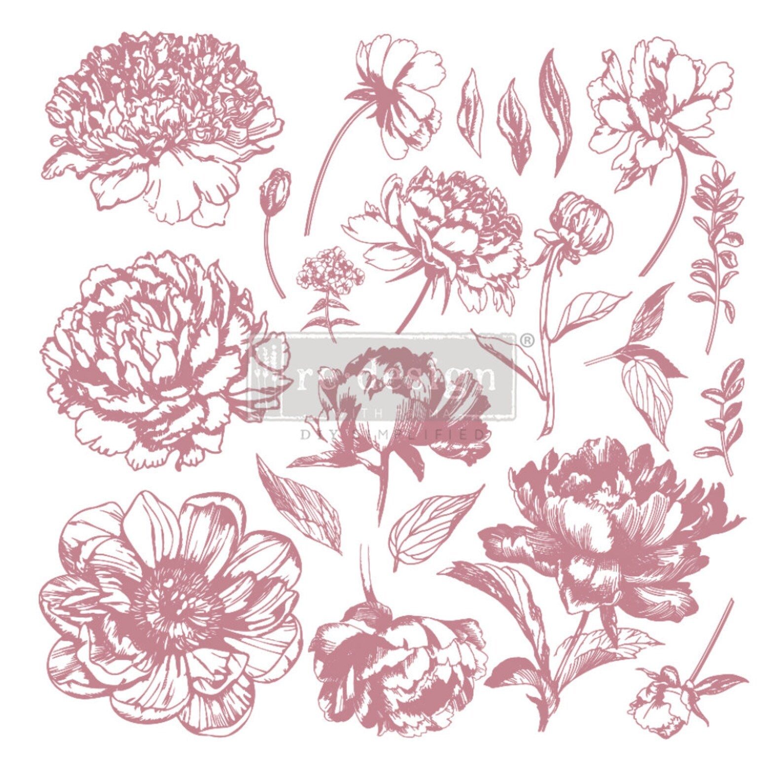 Redesign Decor Stamps® – Linear Floral – Life Style of a DIYer